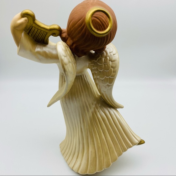Holiday | Vintage Angel Atlantic Ceramic Mold 12 Figurine Playing Harp ...